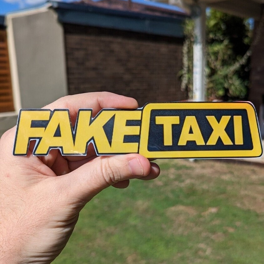 Fake Taxi Premium Sticker Holographic Laminated Vinyl Sticker - Etsy