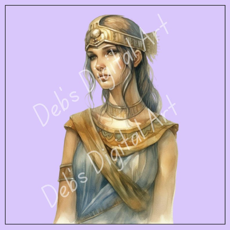 Bronze Age Women, Smelting Era Watercolor Woman Clipart: (set 4 PNG ...