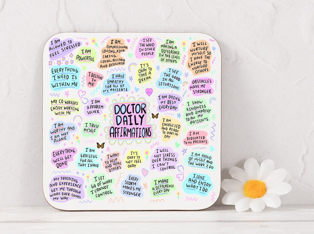 Doctor Daily Affirmation Coaster - Positivity Coaster - NHS Secret ...