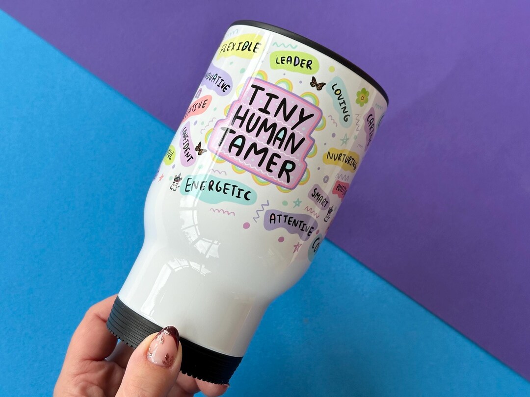 Tiny Human Tamer Travel Mug - Teacher Gift - Teacher Travel Mug ...
