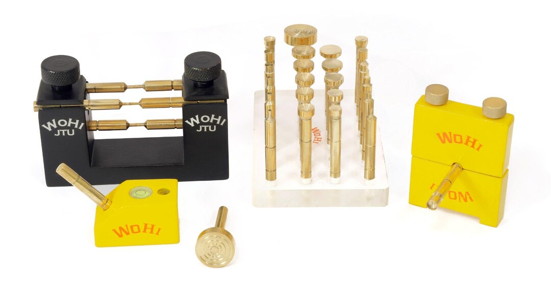 Gemstone Faceting Tool Combo | 22 Brass Dopsticks + JTU Transfer Jig ...