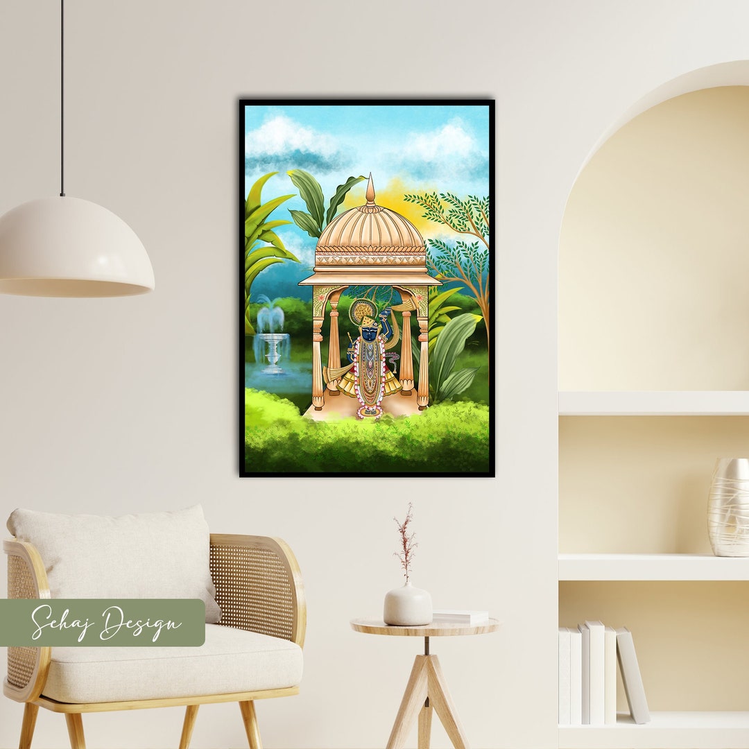 Shreenath Ji, Kamal Talai, Cow Prints, Nathdwara, Pichwai Print ...