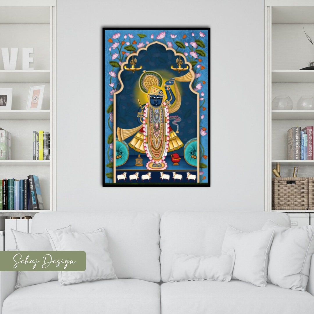 Shreenath Ji, Kamal Talai, Cow Prints, Nathdwara, Pichwai Print ...