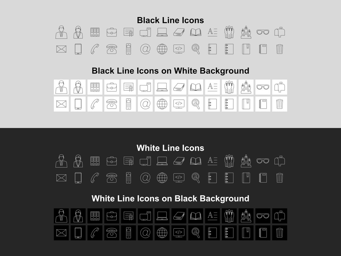 Set of 167 Icons Digital File Vector Silhouette Cutout - Etsy