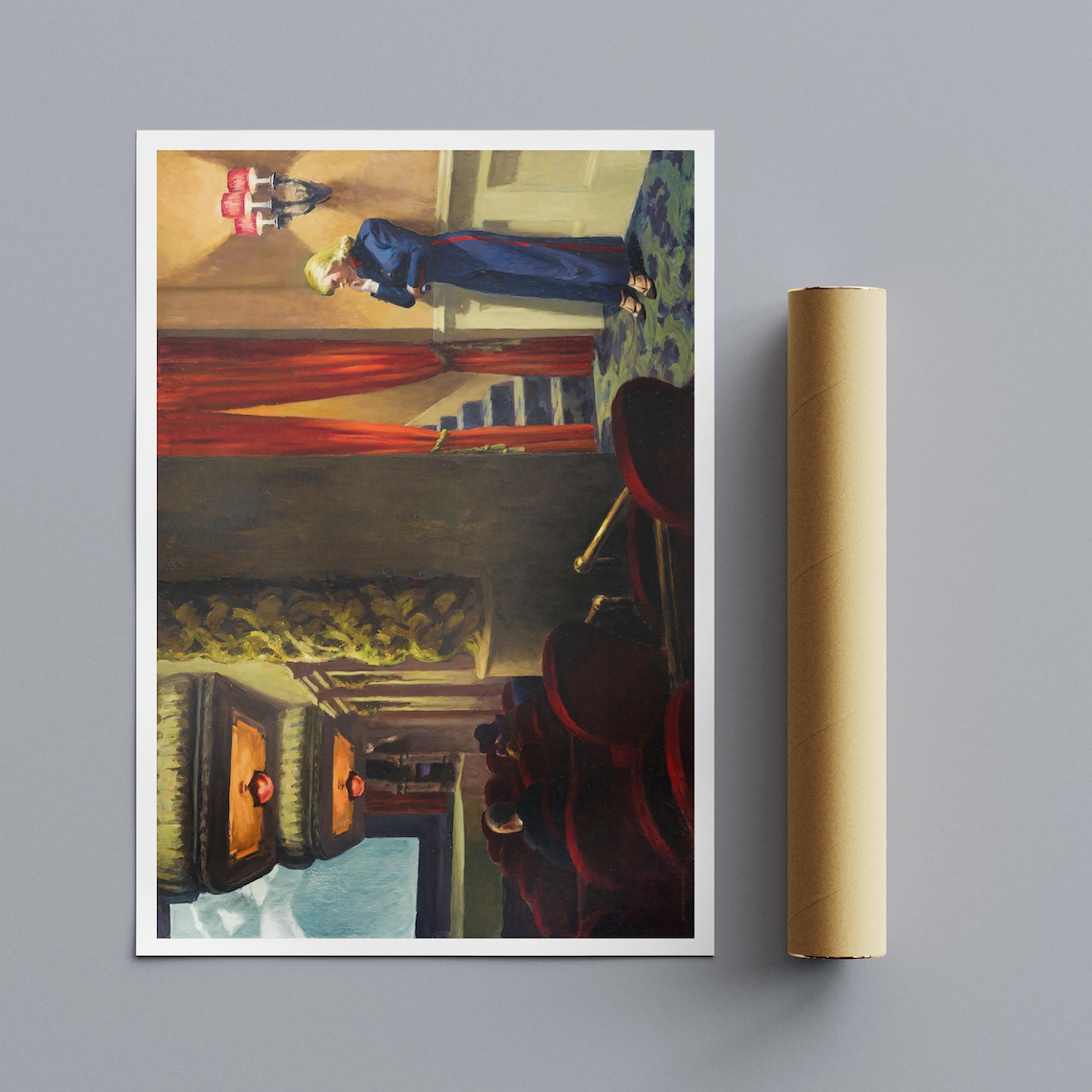 New York Movie - Wall Art by Edward Hopper - Wrapped Framed Canvas ...