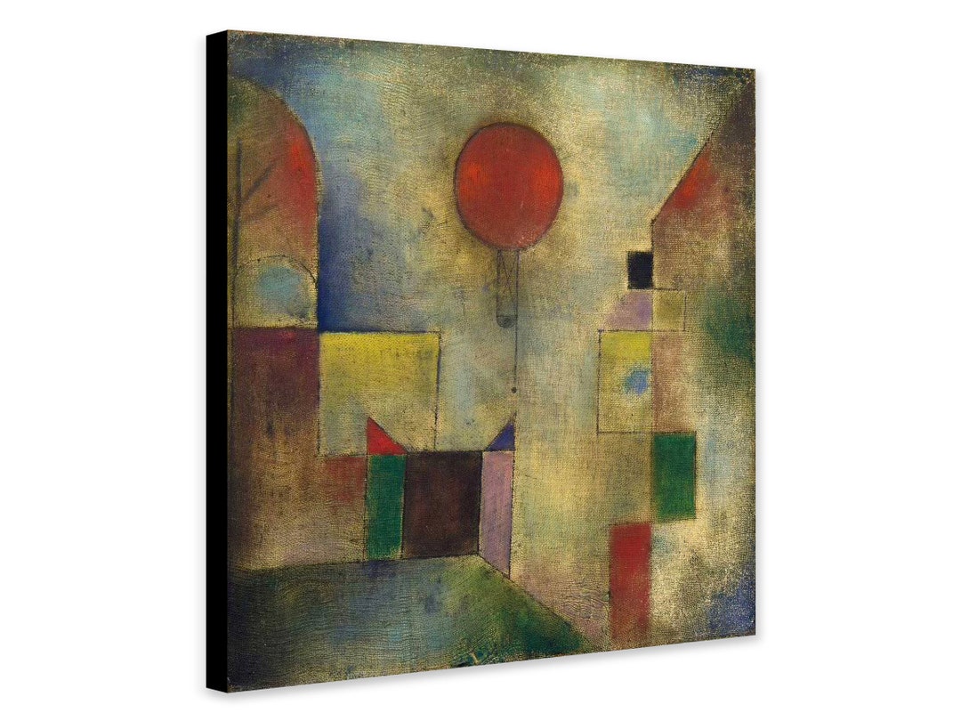 Red Balloon Abstract Art by Paul Klee 1922 - Wrapped Framed Canvas ...