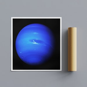 Neptune Planet - Space Wall Art - Wrapped Framed Canvas - Rolled Canvas ...