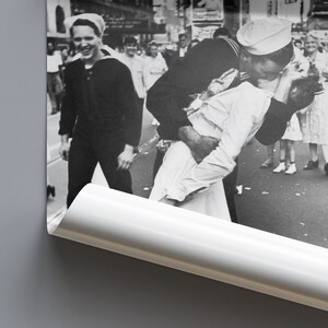 Sailor Kissing Nurse - Times Square - Wrapped Framed Canvas - Rolled ...