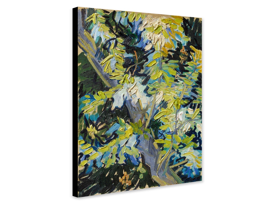 Blossoming Acacia Branches Wall Art by Vincent Van Gogh 1890 - Wrapped ...