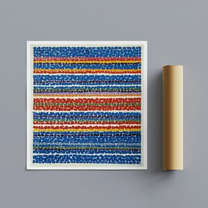 Light Blue Nursury Wall Art by Alma Thomas 1968 Wrapped Framed Canvas ...