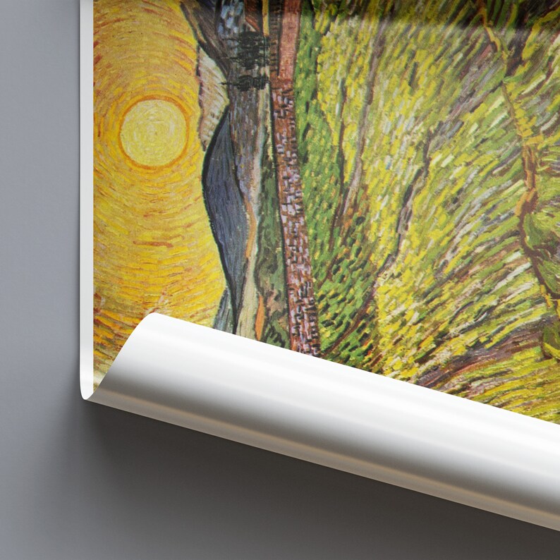 Enclosed Field With Rising Sun the Wheat Field by Vincent Van - Etsy
