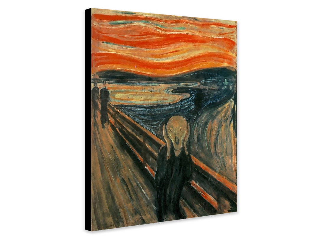 The Scream by Edvard Munch (1893) - Wrapped Frame Canvas - Rolled ...