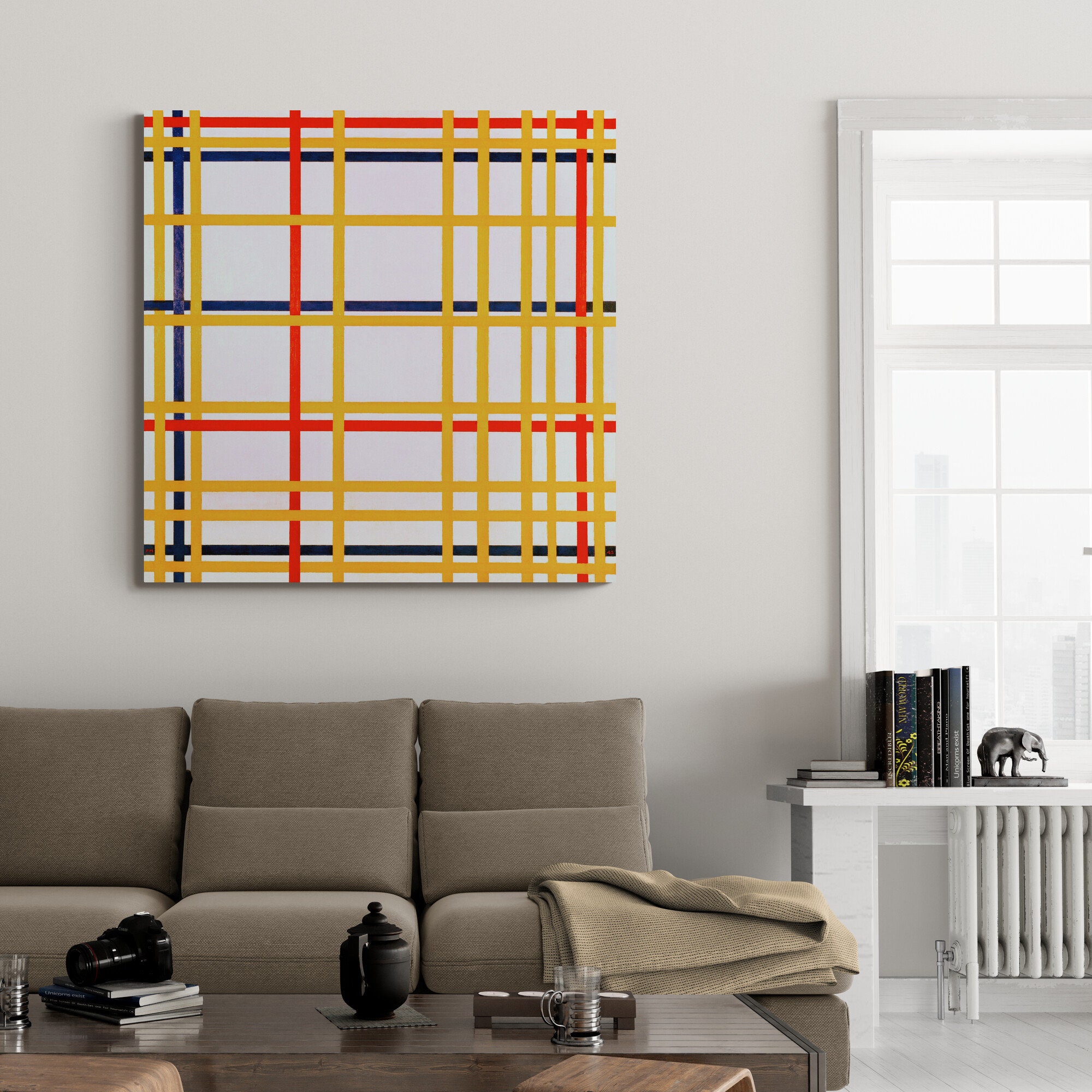 New York City I by Piet Mondrian Wall Art 1942 Wrapped - Etsy UK