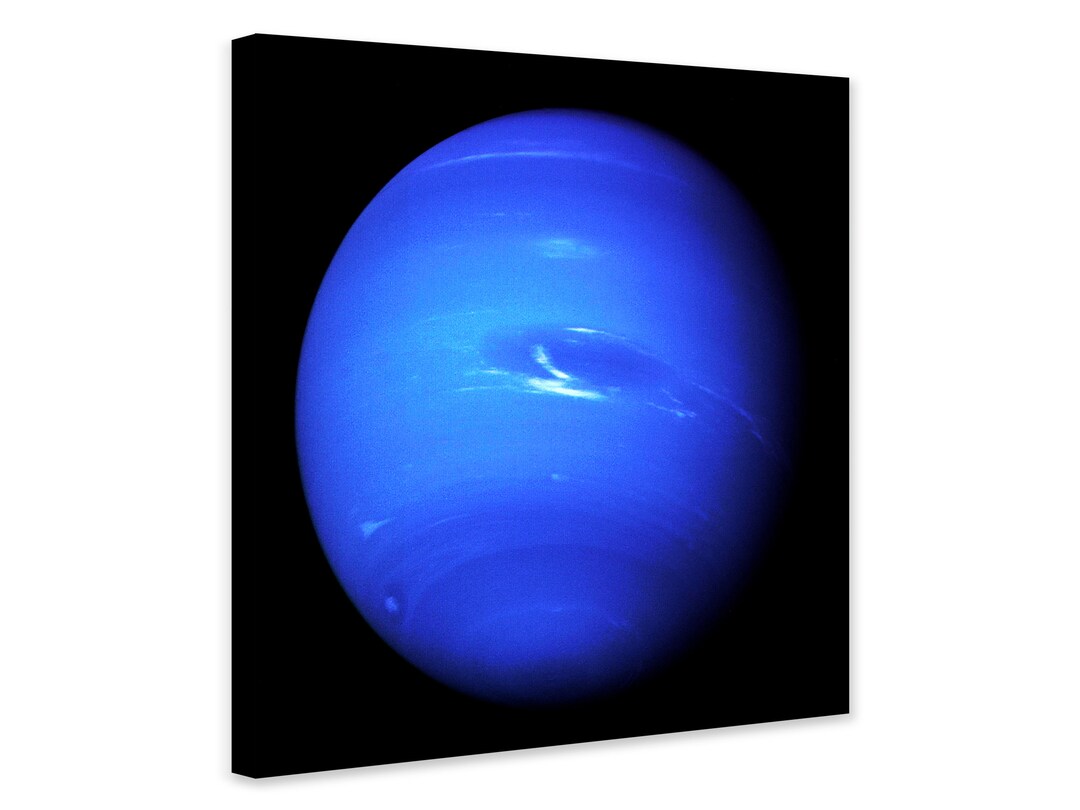 Neptune Planet - Space Wall Art - Wrapped Framed Canvas - Rolled Canvas ...