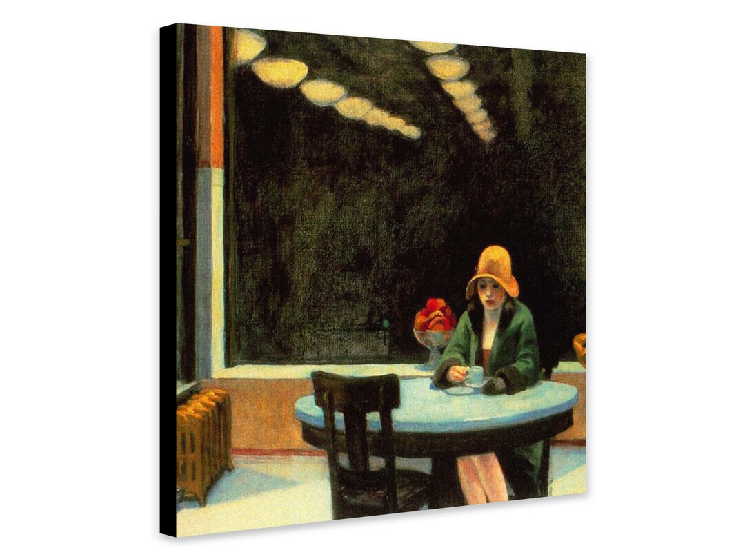 Automat Wall Art by Edward Hopper 1927 Wrapped Framed - Etsy