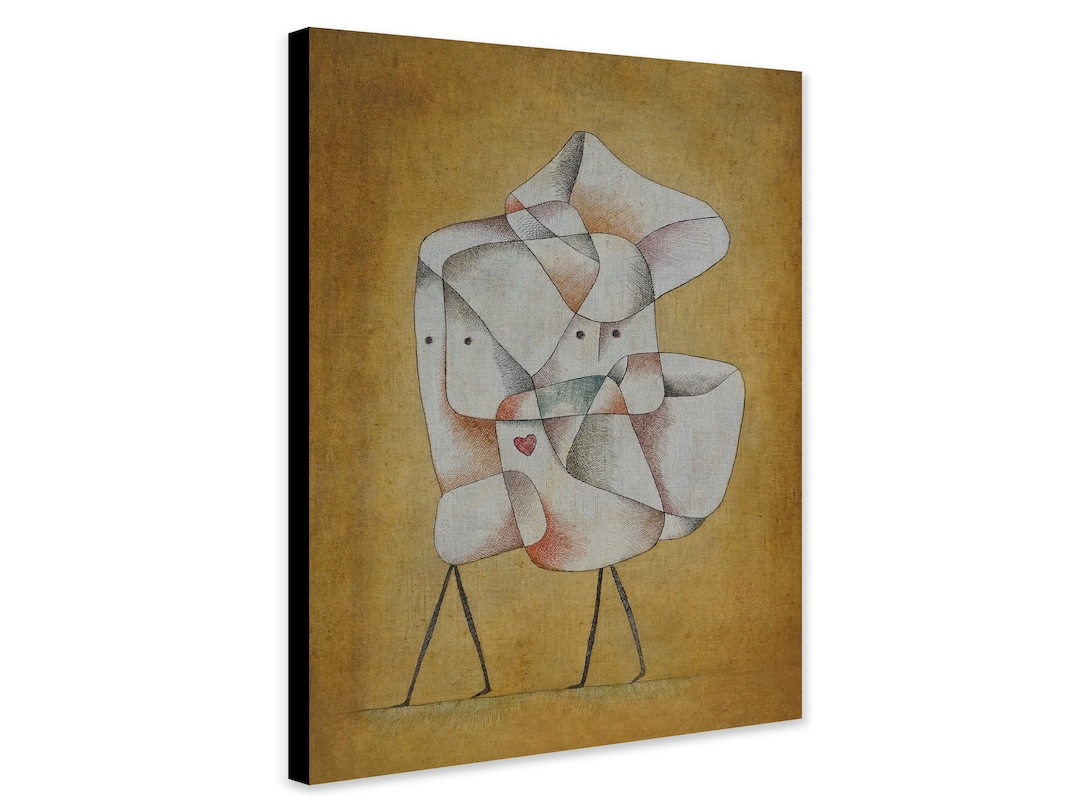Siblings - Abstract Art by Paul Klee - Wrapped Framed Canvas - Rolled ...