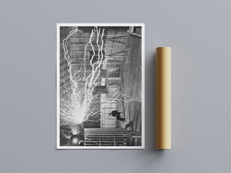 Nikola Tesla Faraday Cage Wrapped Framed Canvas Rolled - Etsy