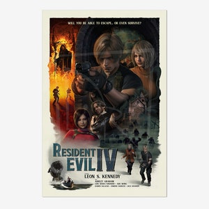 Resident Evil 4 Remake Poster: Horror Game Art Print - Etsy