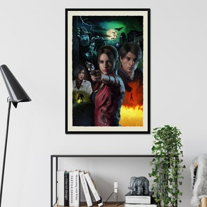 RESIDENT EVIL 2 REMAKE Game Poster | Game Art | Horror Game | Print ...