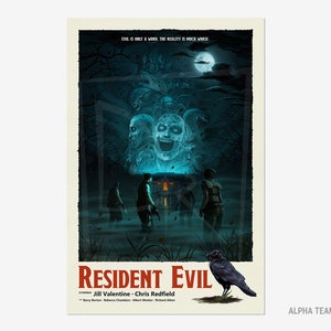 Resident Evil 1 Poster: Remastered Horror Game Art Print - Etsy