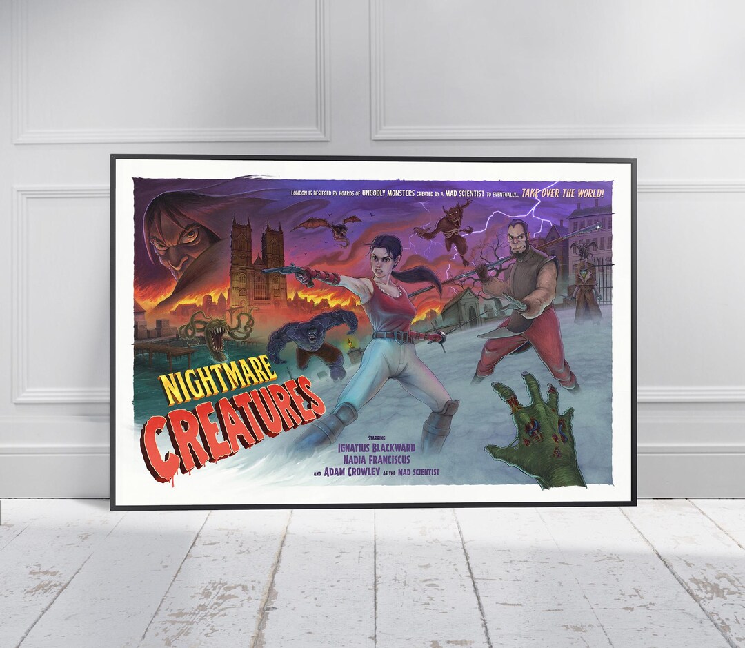 NIGHTMARE CREATURES Game Poster | Game Art | Horror Game | Print | Room ...