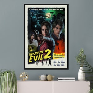 RESIDENT EVIL 2 REMAKE Game Poster | Game Art | Horror Game | Print ...