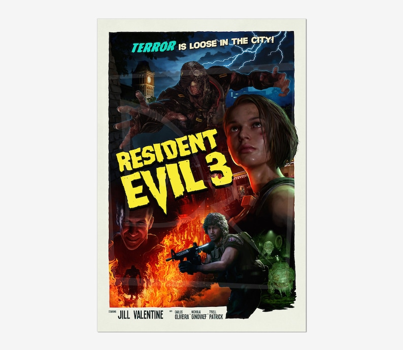 Resident Evil 3 Remake Poster: Horror Game Art Print - Etsy