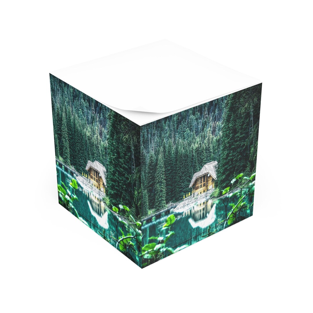 Emerald Lake Note Cube Stunning Wraparound Photo Unique Desk Accessory ...