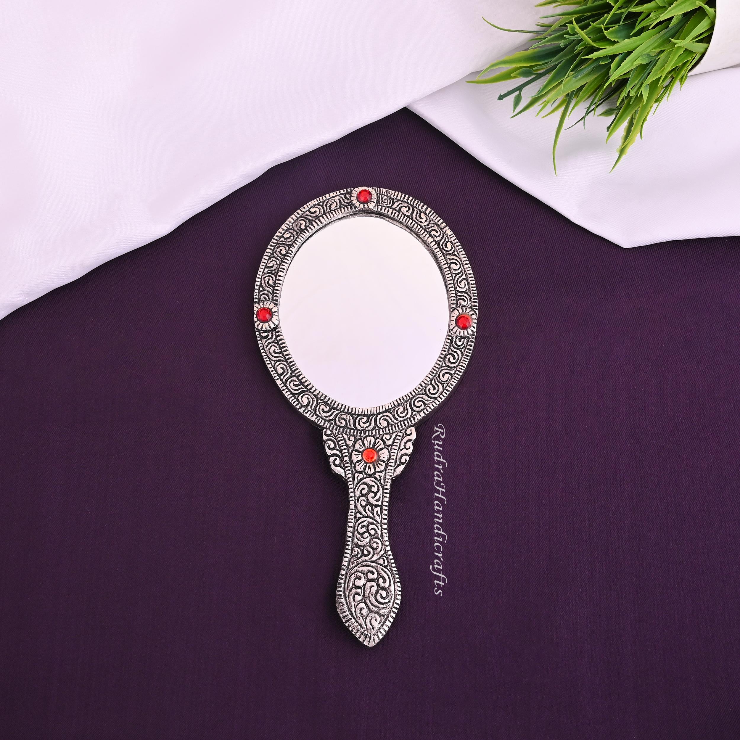Vintage Style Round Shape Hand Mirror for Makeup /traditional Design ...