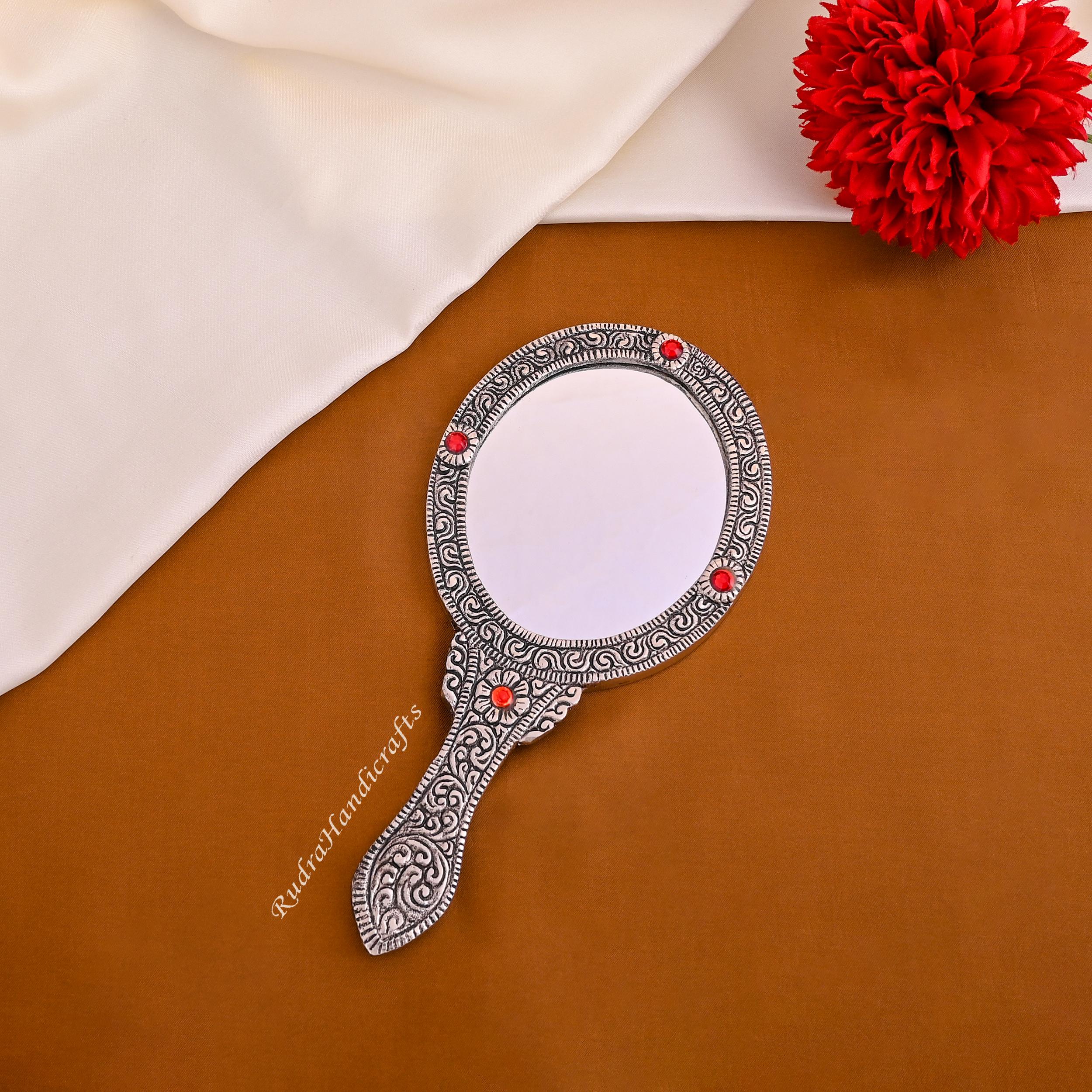 Vintage Style Round Shape Hand Mirror for Makeup /traditional Design ...