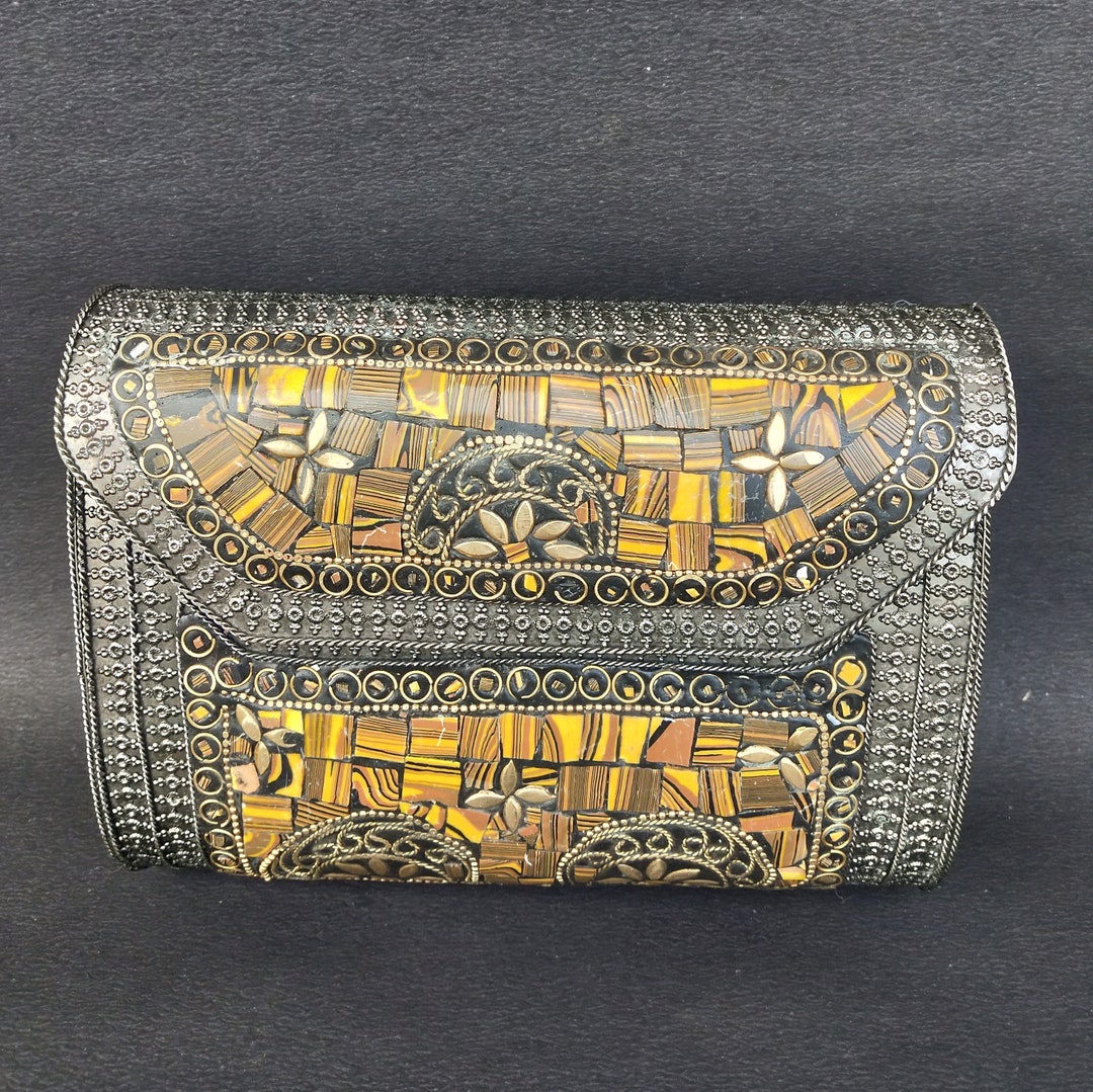 Handmade Metal Purse / Vintage Style Statement Purse / Hand Bag / Party ...