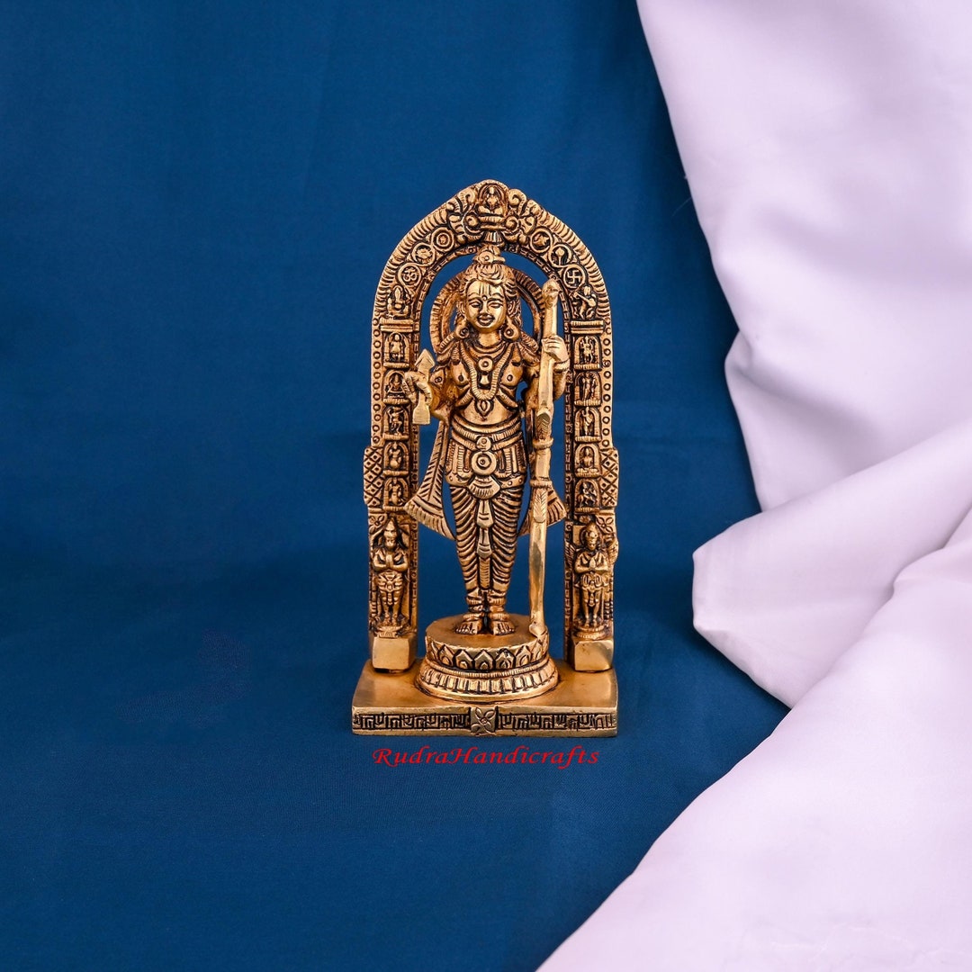 Shree Ram Pure Brass Murti Figurine for Pooja, Ram Lala for Living Room ...