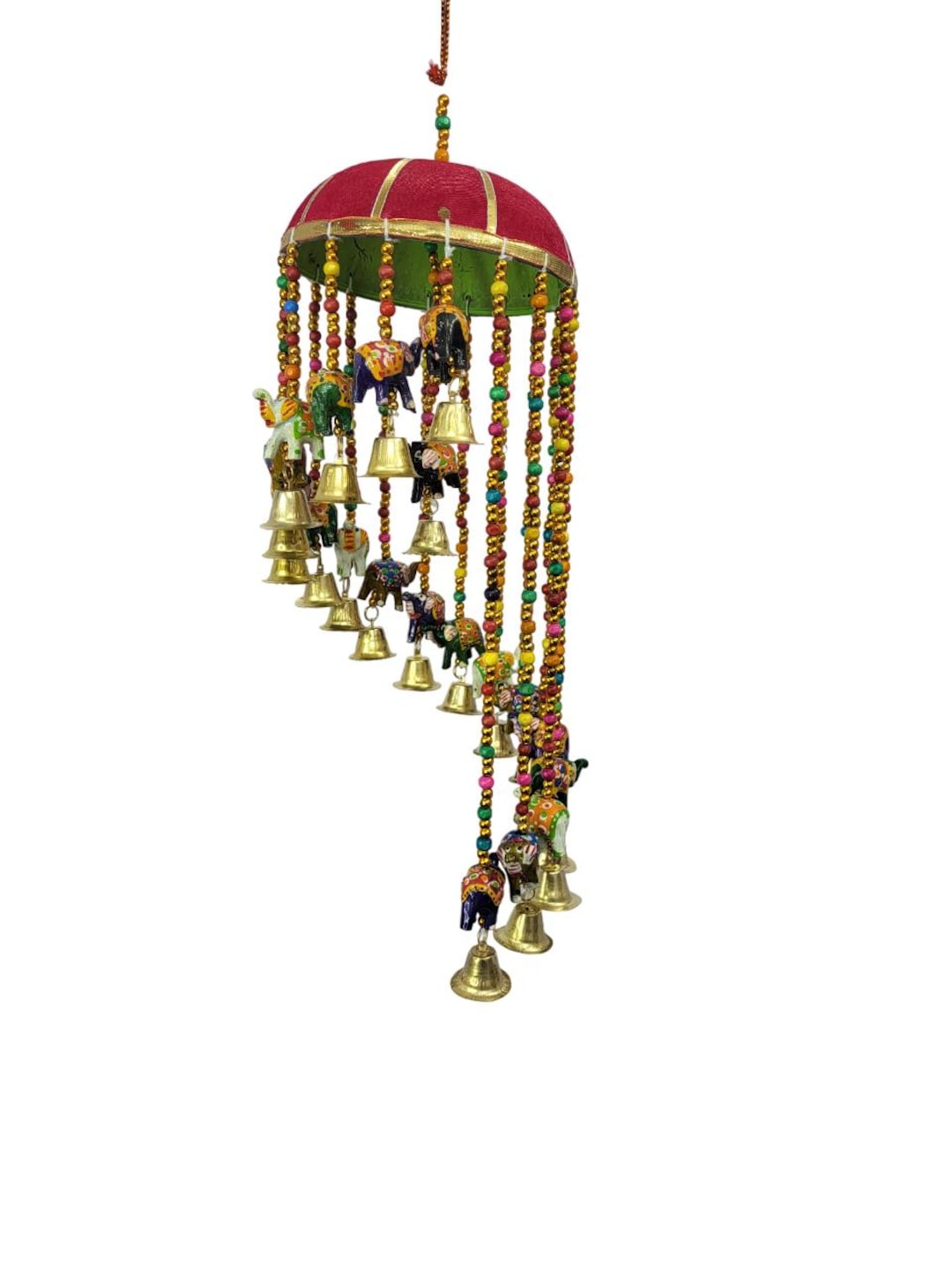 Rajasthani Strings Hanging / Jhumar Decorations Elephant & Bell Door ...