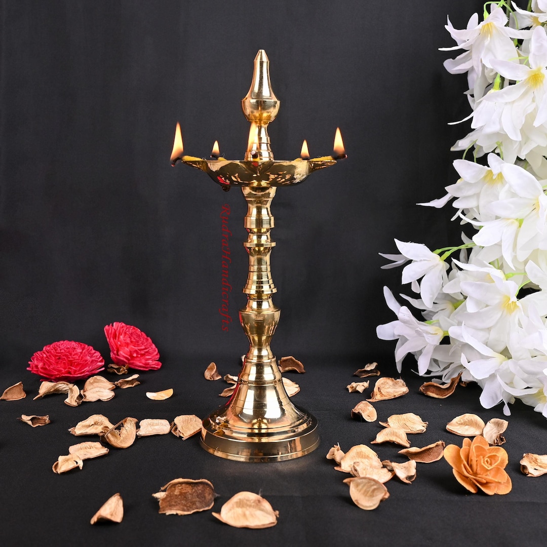 Brass Traditional Kerala Oil/ghee Diya, Deepak, Lamp|diya for Home ...