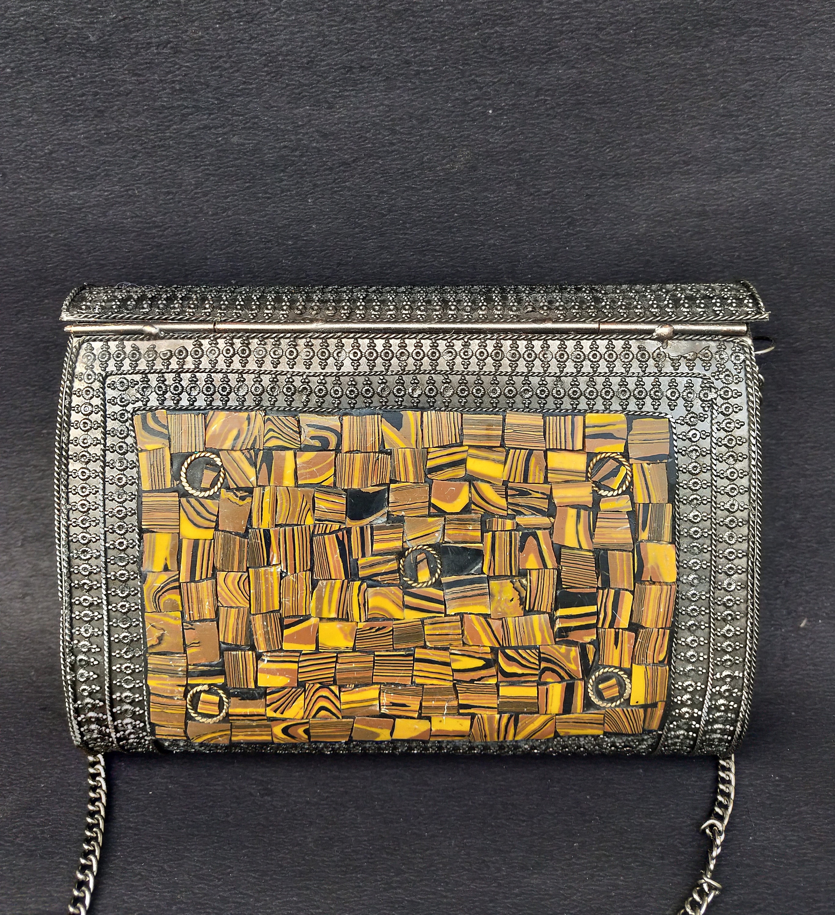 Handmade Metal Purse / Vintage Style Statement Purse / Hand Bag / Party ...
