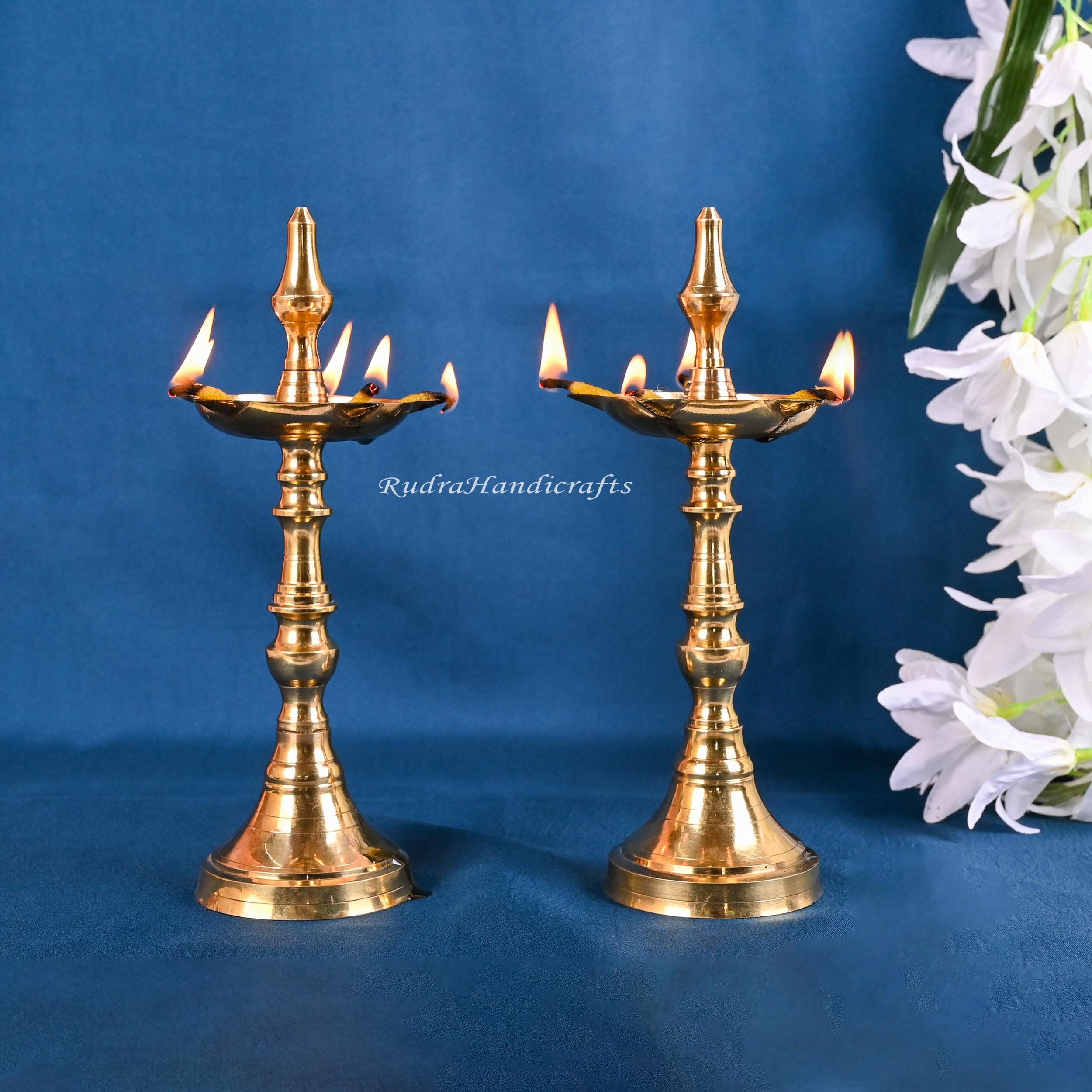 Brass Traditional Kerala Oil/ghee Diya, Deepak, Lamp|diya for Home ...