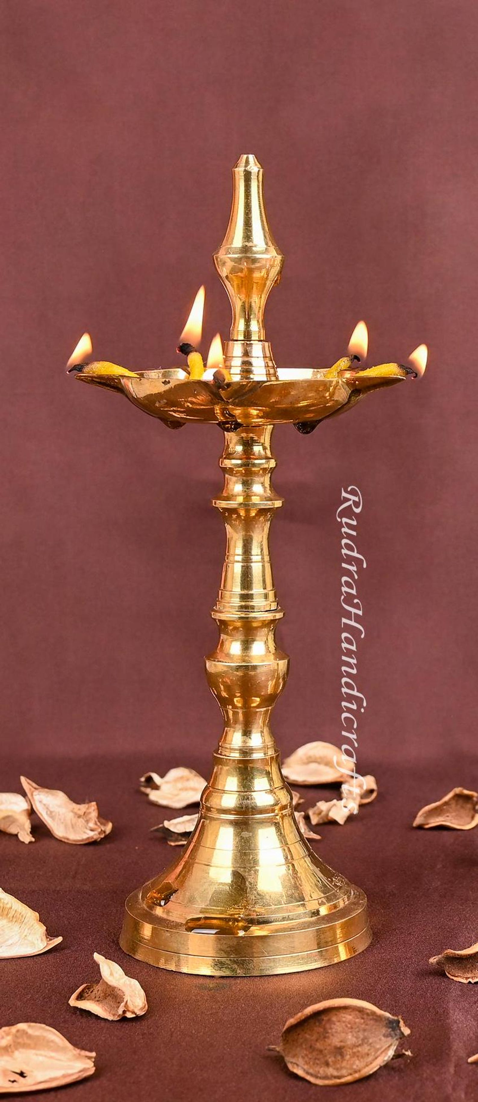 Brass Traditional Kerala Oil/ghee Diya, Deepak, Lamp|diya for Home ...