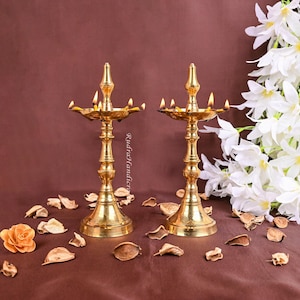 Brass Traditional Kerala Oil/ghee Diya, Deepak, Lamp|diya for Home ...