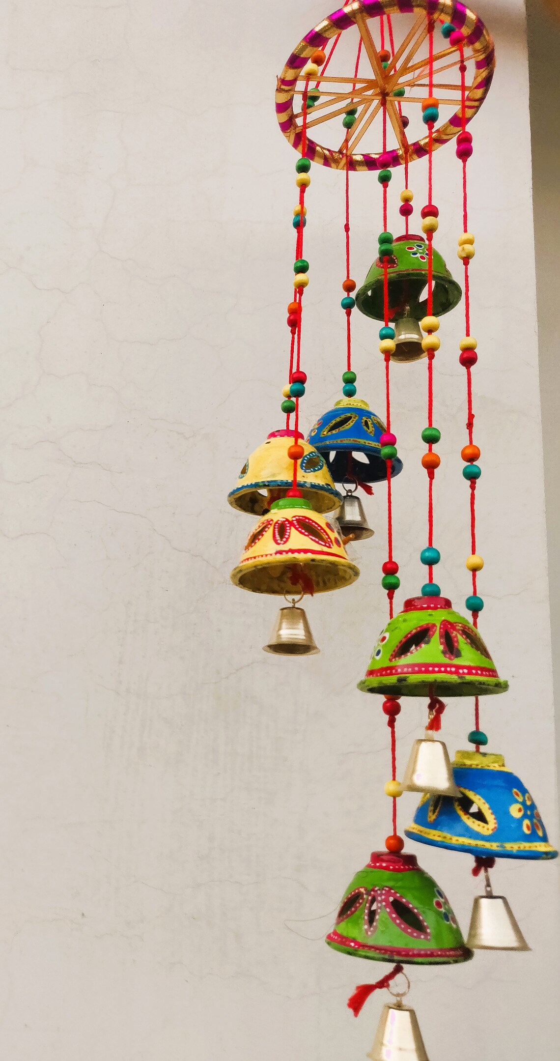 Bulk Lot Handcrafted Round Bells Design Windchime, Handmade Door ...