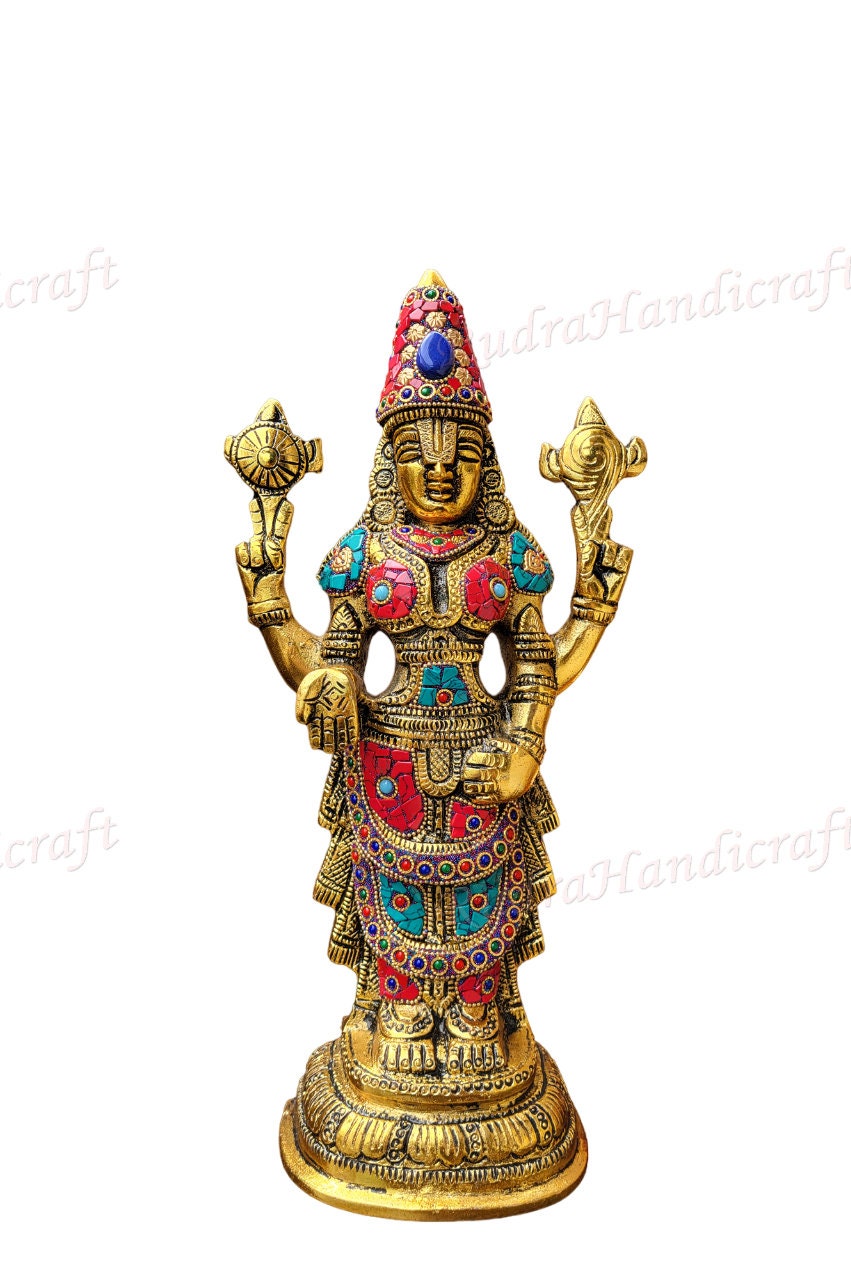 Tirupati Balaji Idol Murti Figurine for Pooja Mandir, Living Room ...
