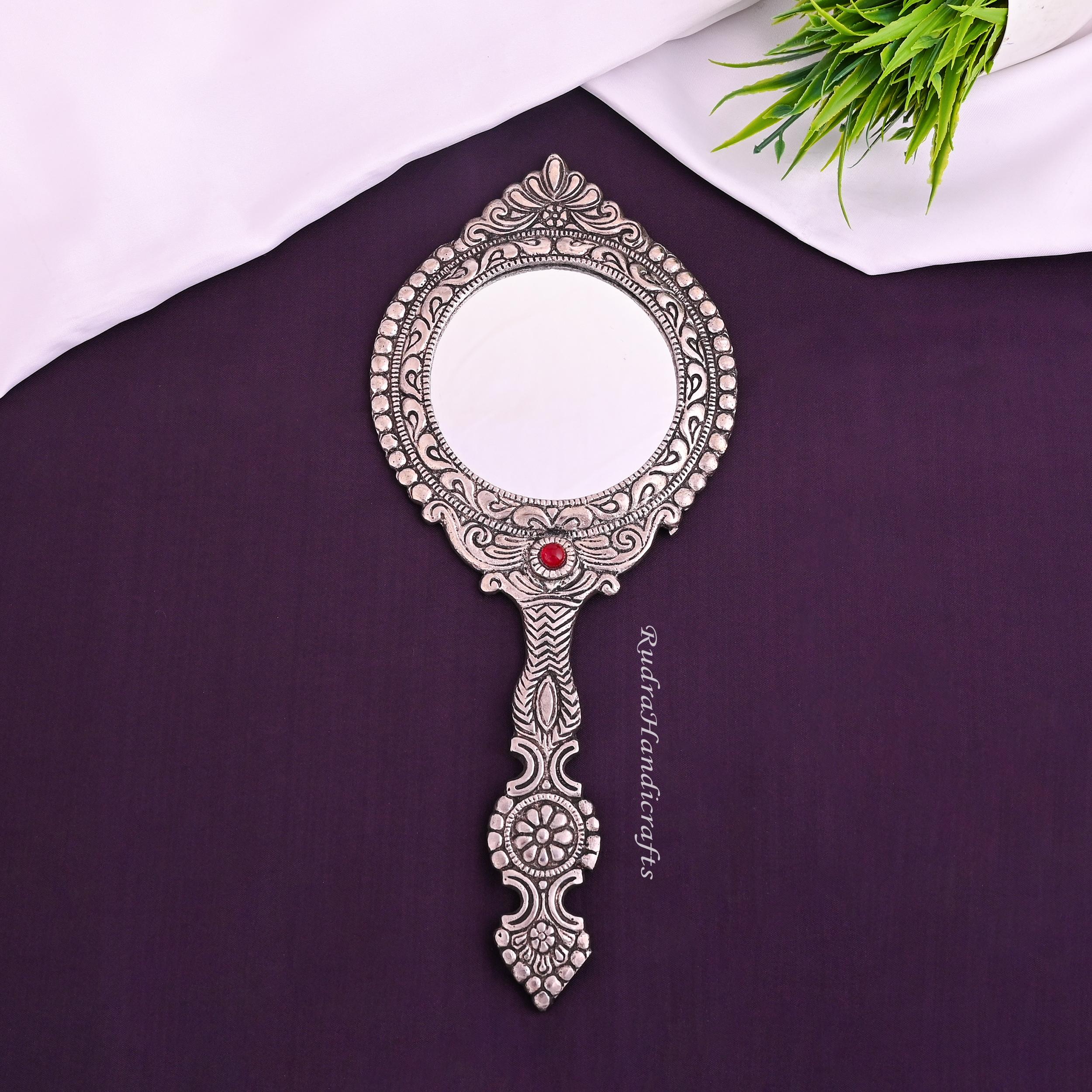 Vintage Style Round Shape Hand Mirror for Makeup /traditional Design ...