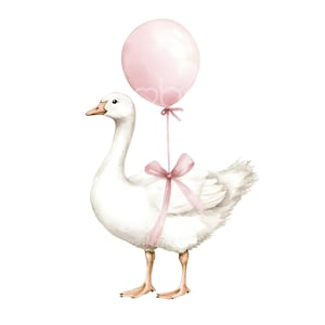 24 Silly Goose Balloon Clipart, 1st Birthday, Spring Vintage ...