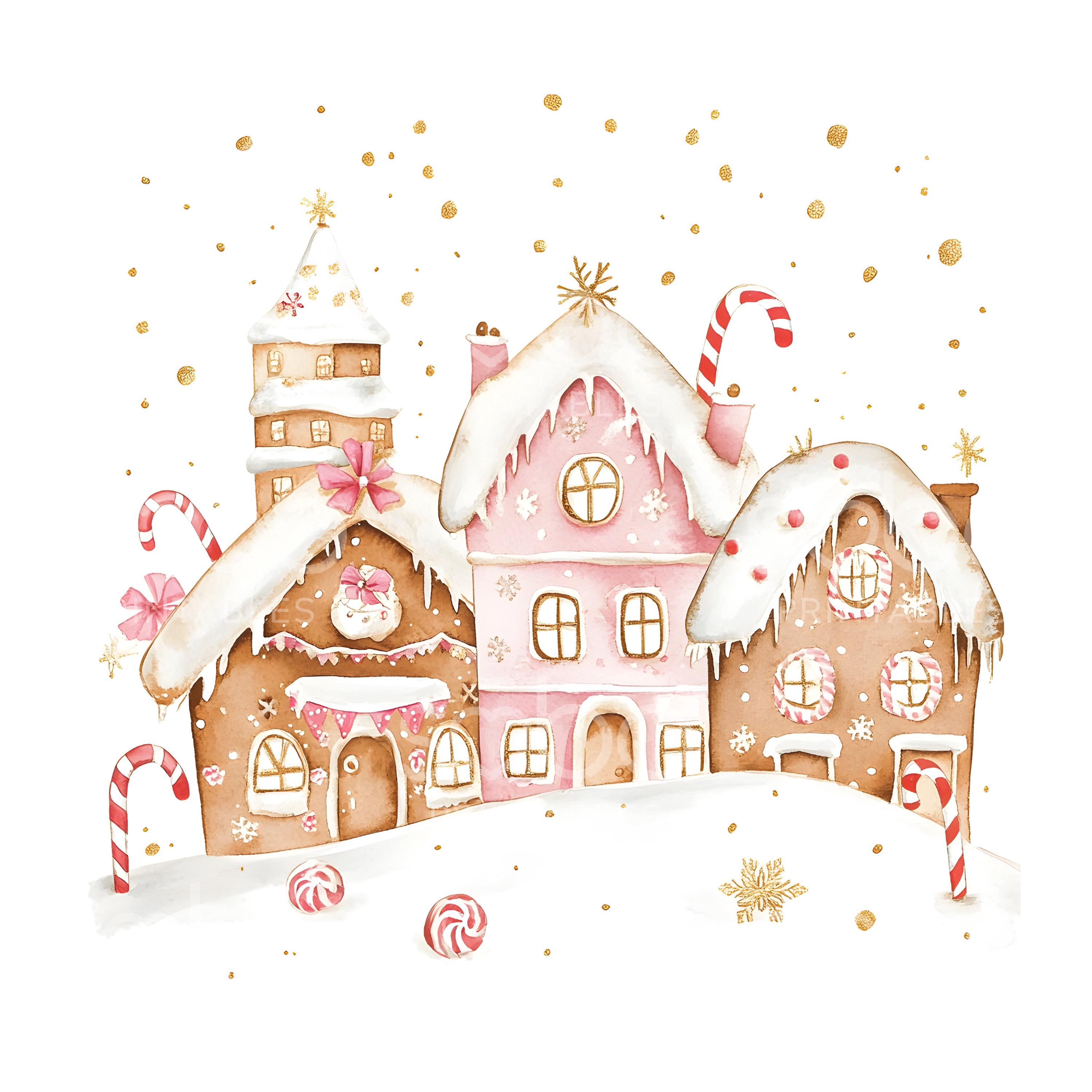 31 Gingerbread Village Clipart, Gingerbread Houses, Christmas ...