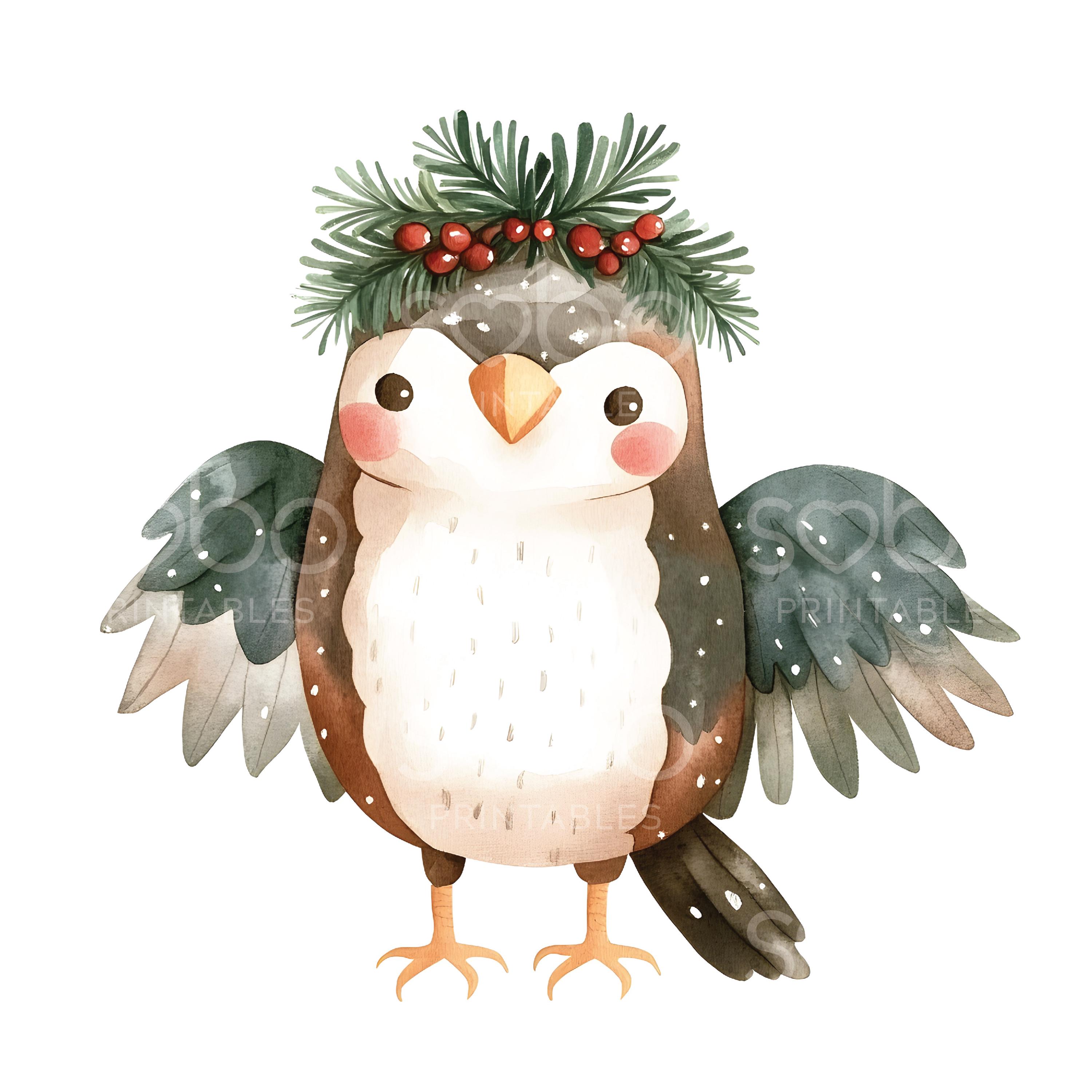 20 Christmas Woodland Animals Clipart, Bear, Fox, Deer, Cute Woodland ...