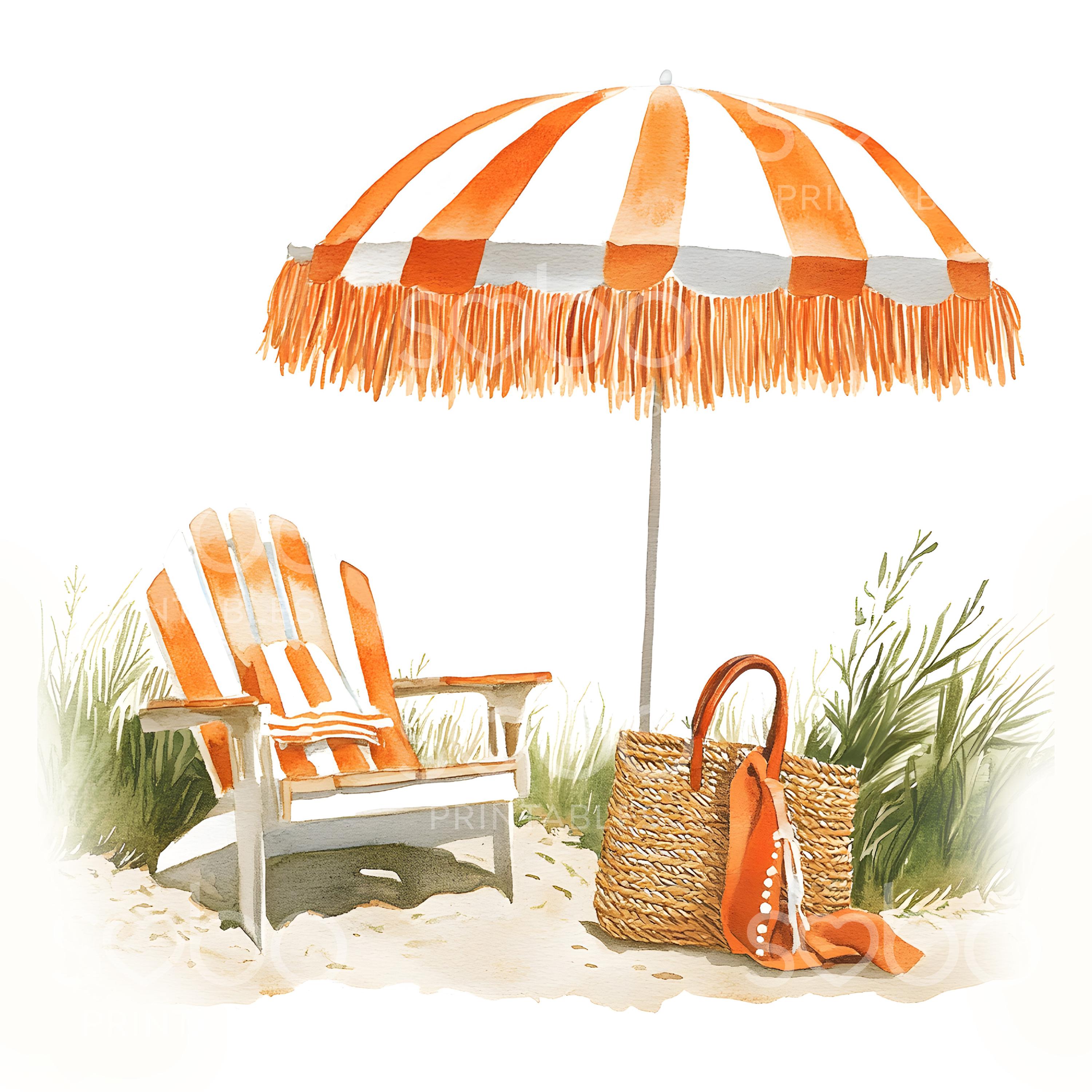 25 Colourful Beach Umbrella Clipart, Summer Beach, High Quality Jpgs ...