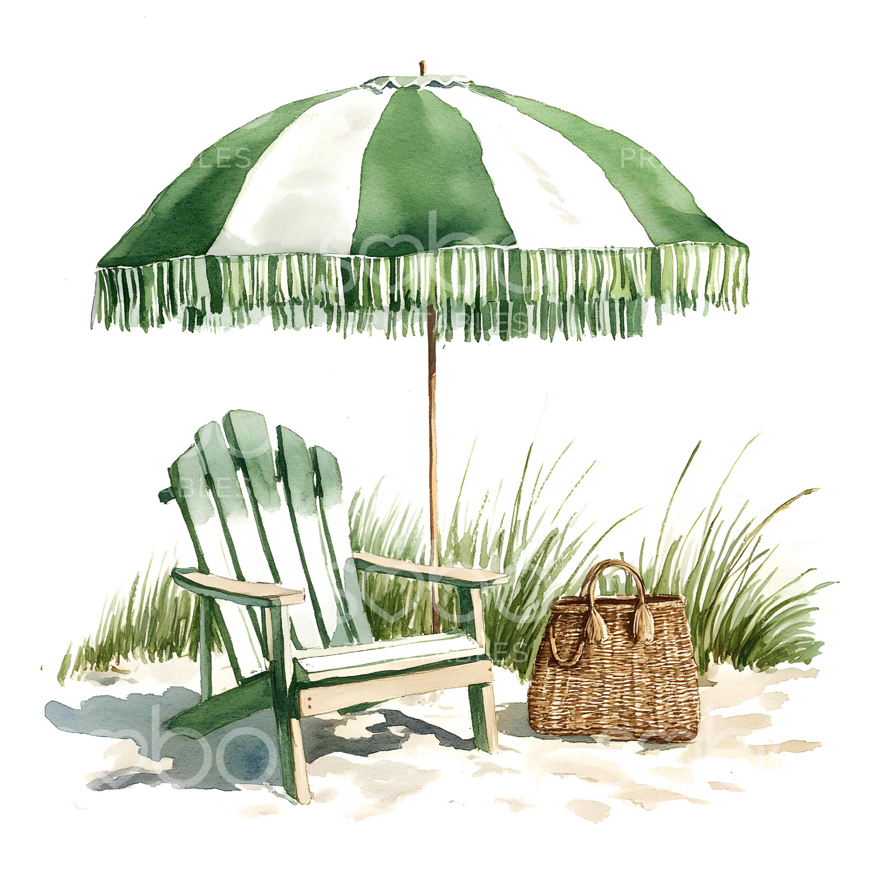 25 Colourful Beach Umbrella Clipart, Summer Beach, High Quality Jpgs ...