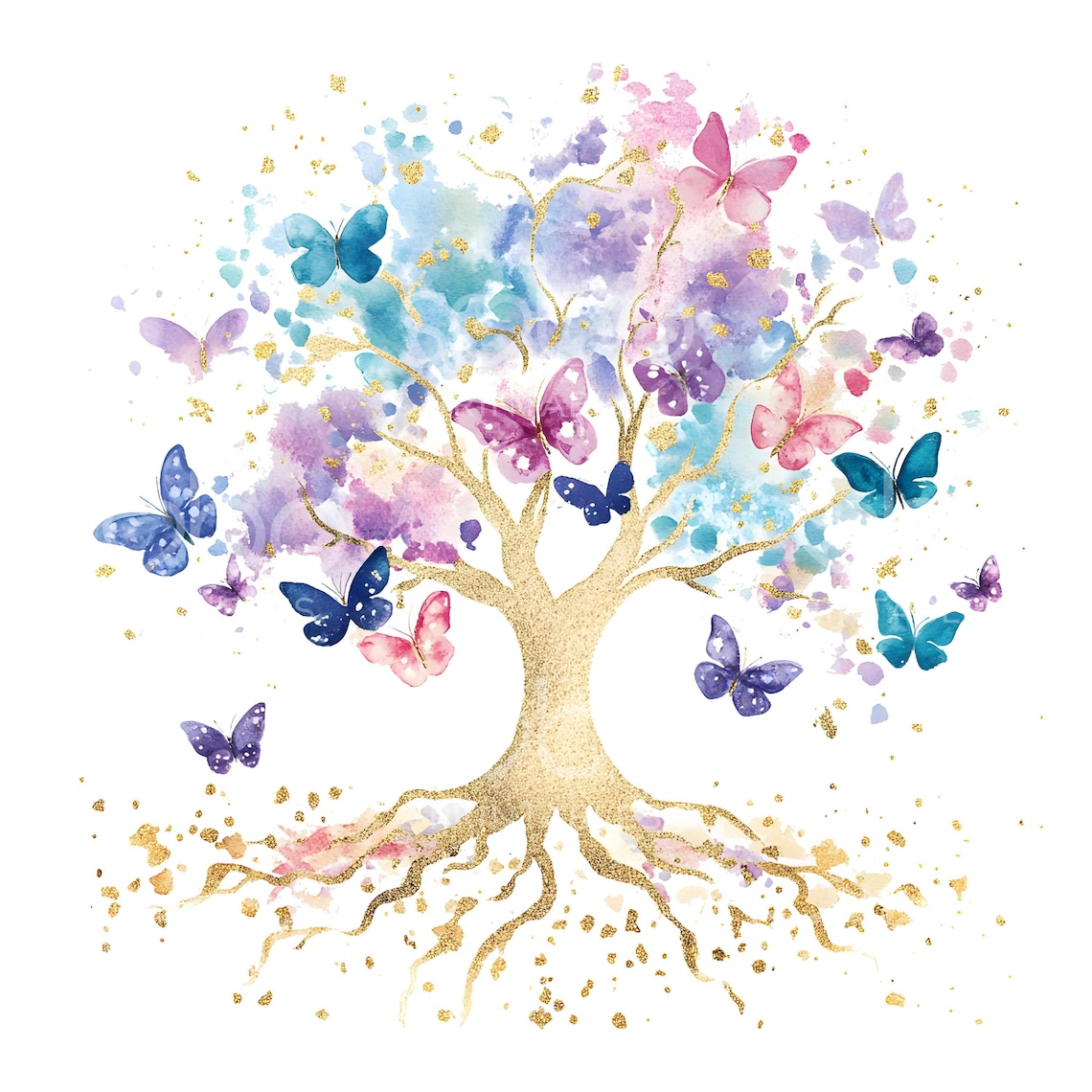 20 Butterfly Tree of Life Clipart, Pretty Butterflies Clipart ...