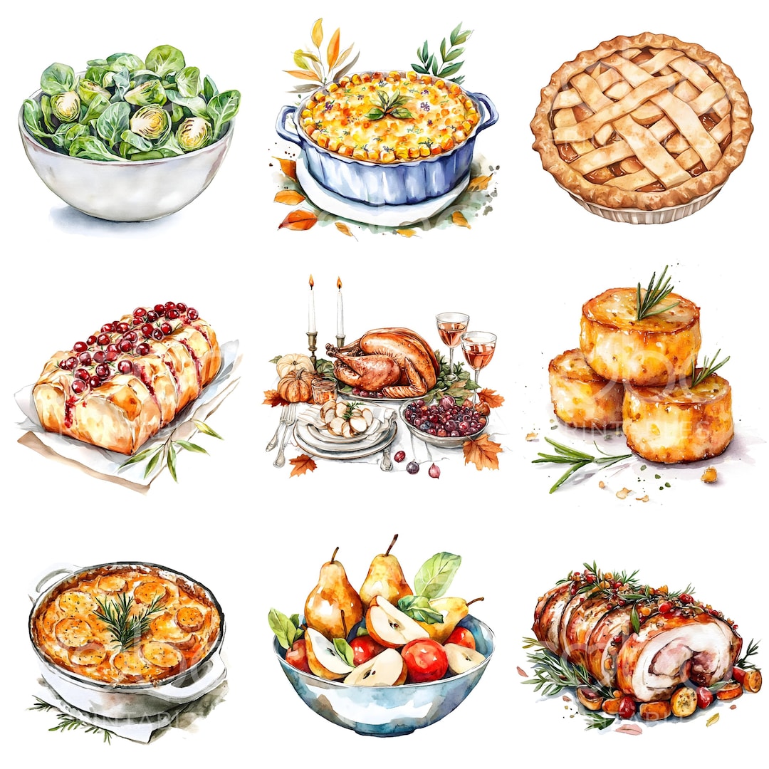 16 Thanksgiving Food Clipart, Thanksgiving Recipe, Thanksgiving Dinner ...