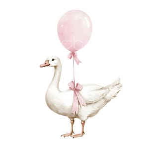 24 Silly Goose Balloon Clipart, 1st Birthday, Spring Vintage ...