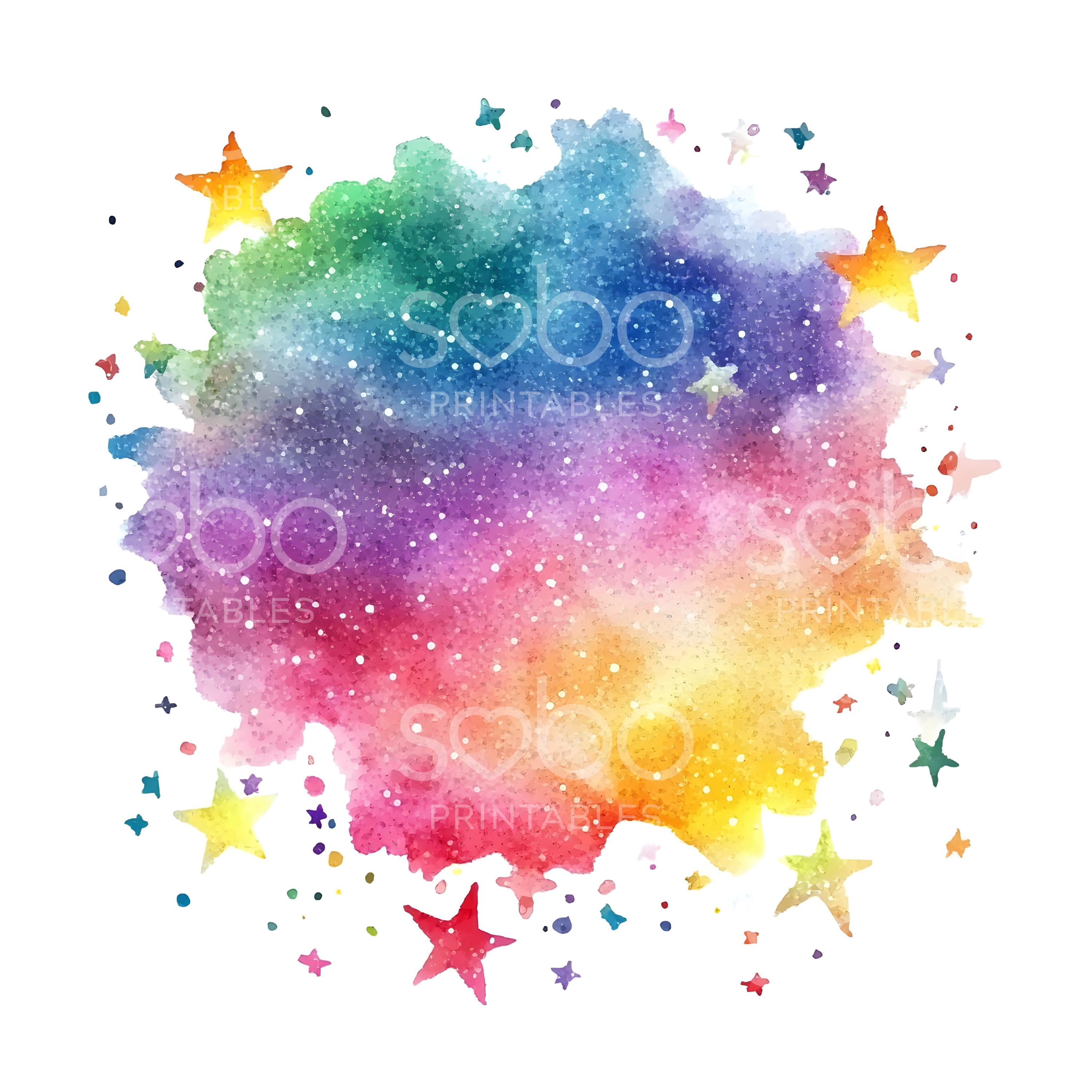 23 Rainbow Splash Clipart, Paint Splatter, High Quality Jpgs ...